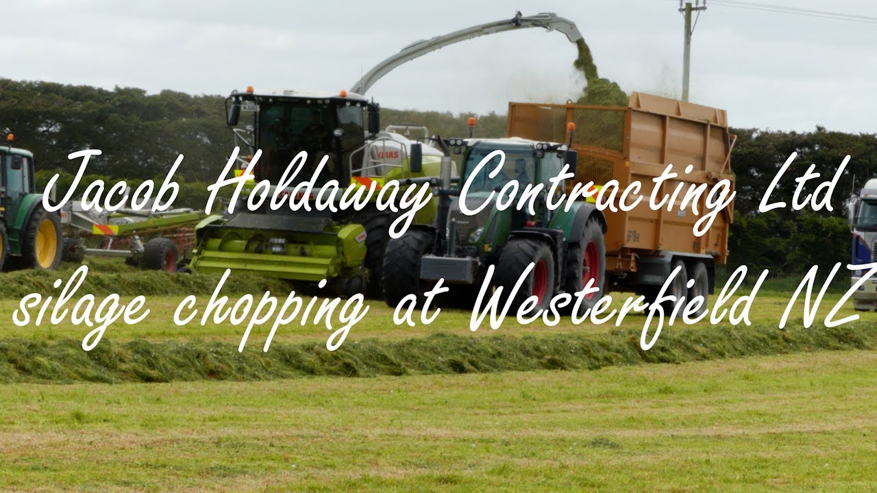 Jacob Holdaway Contracting Ltd silage chopping in Westerfield - YouTube