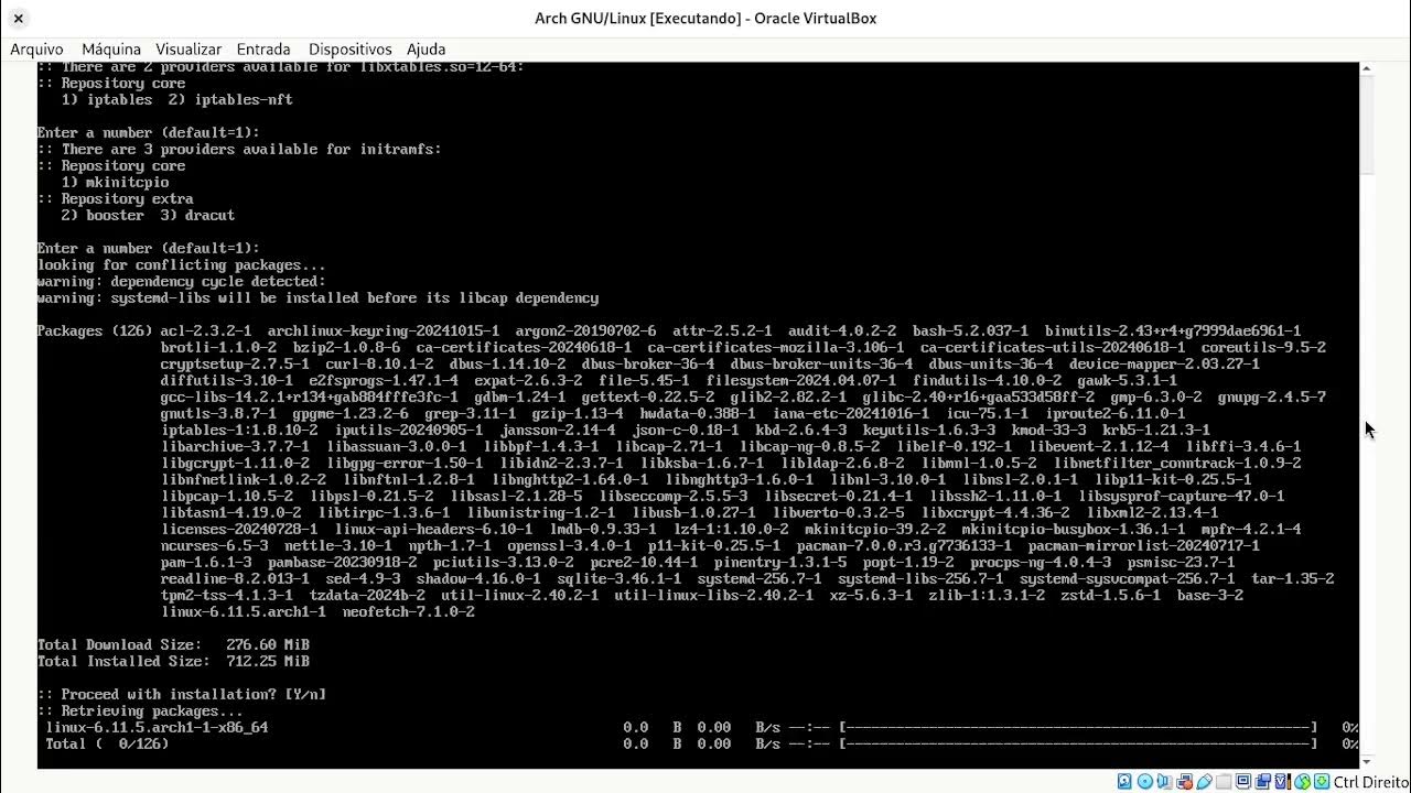 Installing Arch (GNU/)Linux and failing. - YouTube