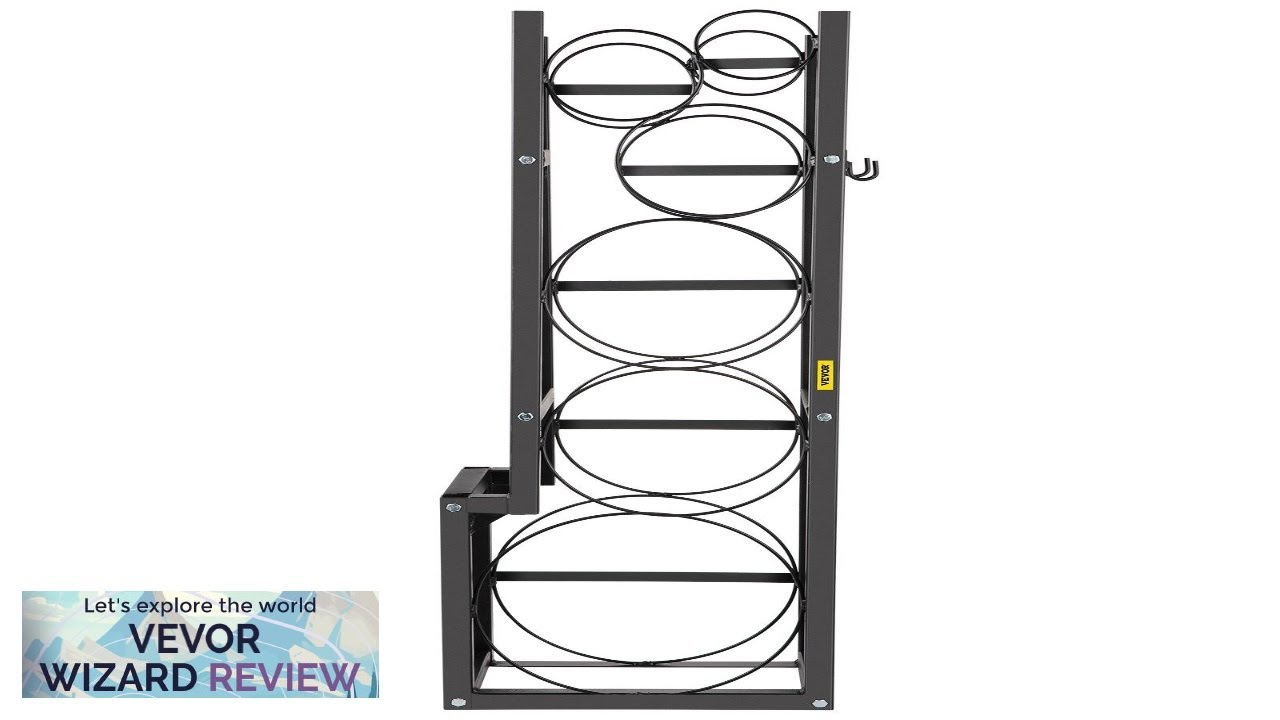 VEVOR Refrigerant Tank Rack with 1-50lb 2-30lb and 3 Small Bottles ...