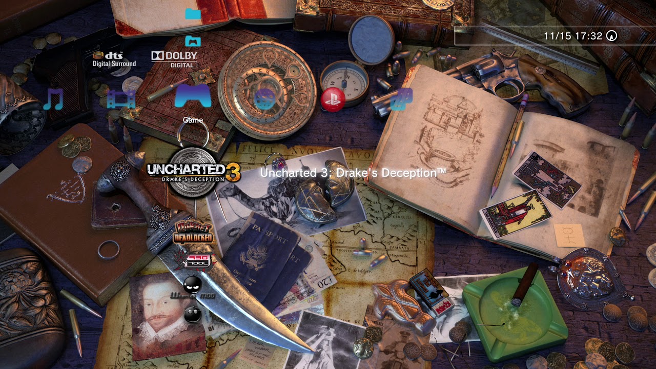 Uncharted 3 Drake's Deception (PS3) - XMB Menu Theme Music - High ...