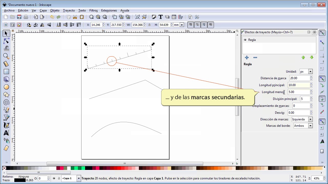 23.2 Tutorial de Inkscape Efectos Especiales de Trayecto. Regla - YouTube