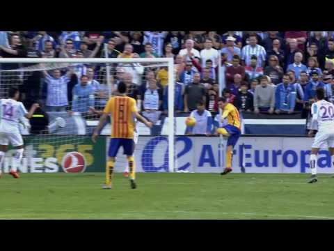 Messi Incredible Volley goal vs Malaga HD