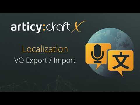 articy:draft X Localization – VO export/import - YouTube