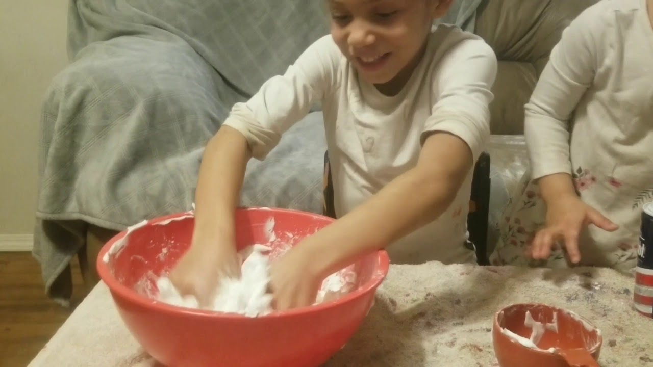 Foam clouds!! Kids children's home science experiment - YouTube