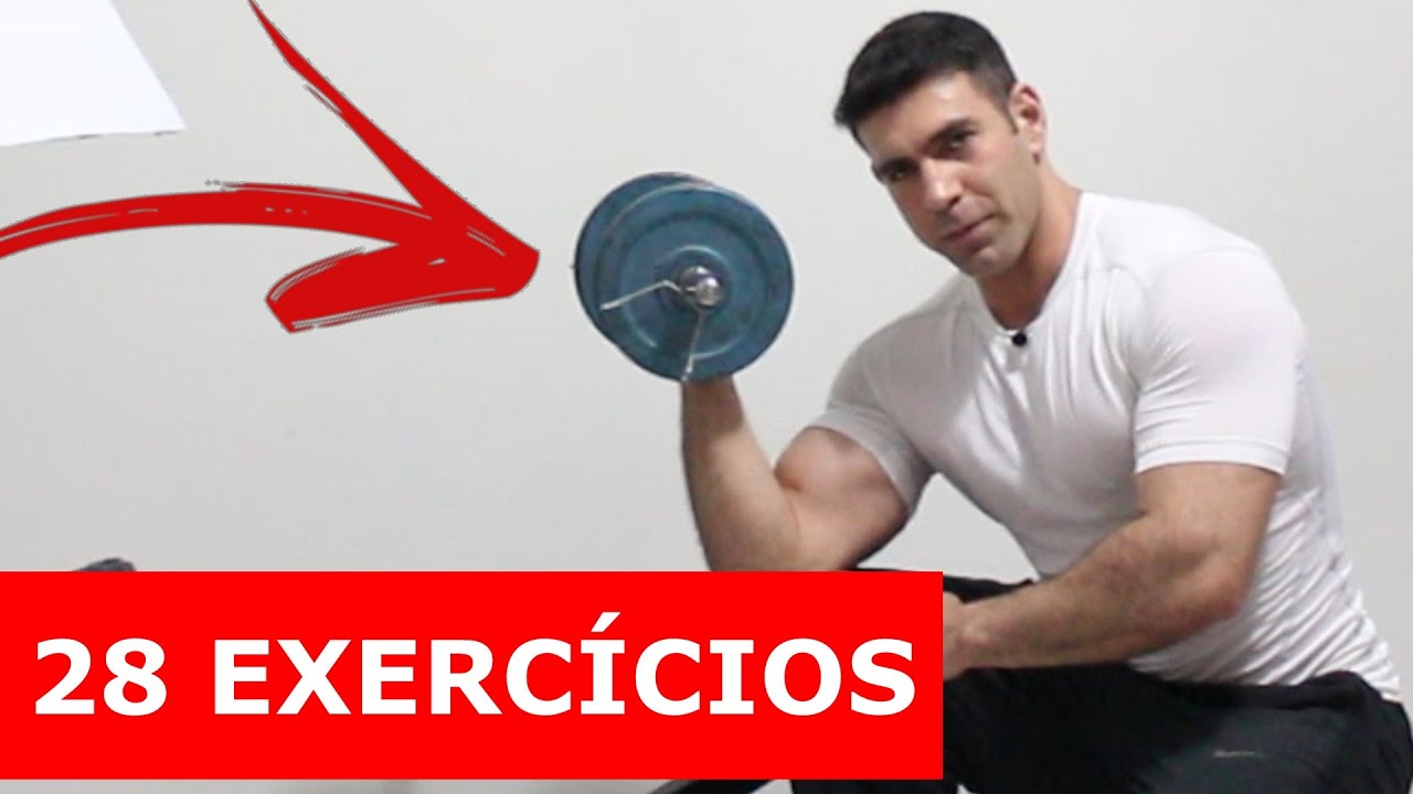 28 Exercícios com apenas 2 halteres (treino em casa) - YouTube