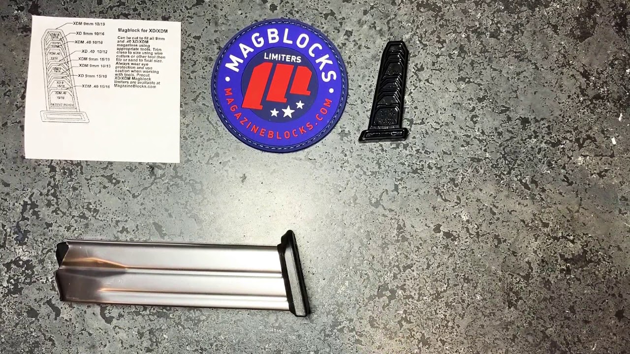 XD and XDM Magazine Block 10 Round Limiter Install - YouTube