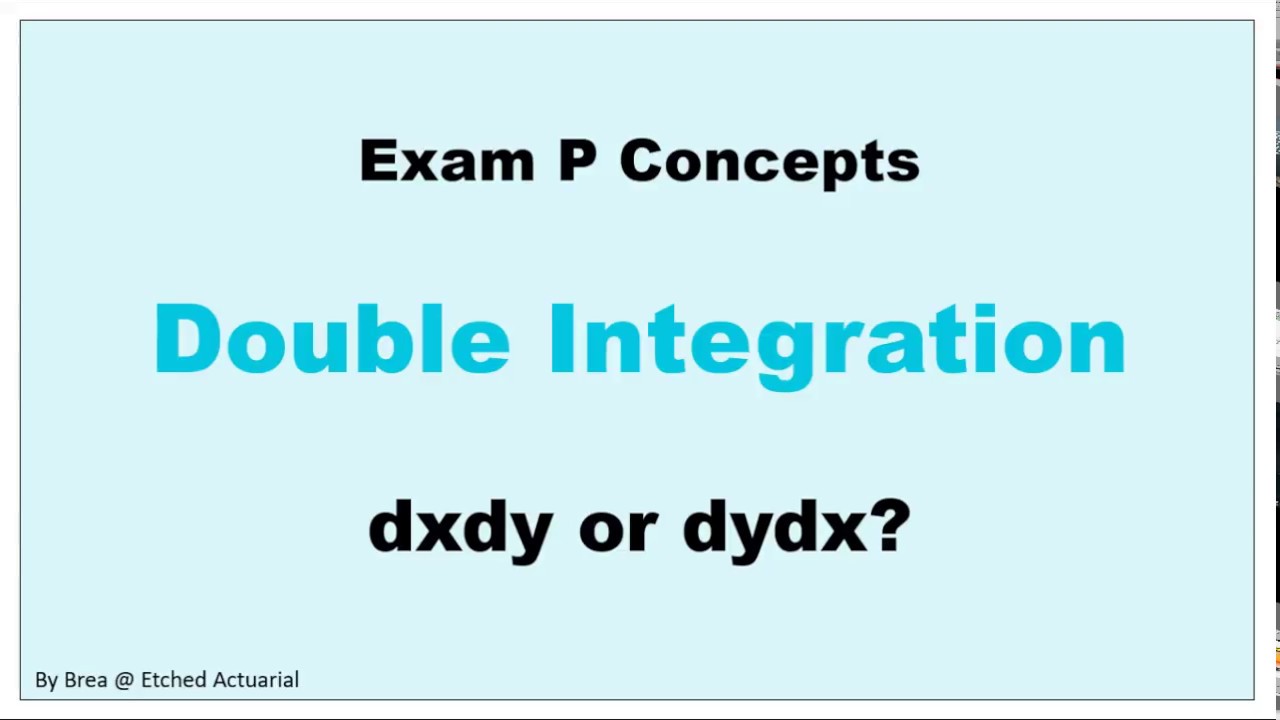 dxdy or dydx double integration limits - YouTube