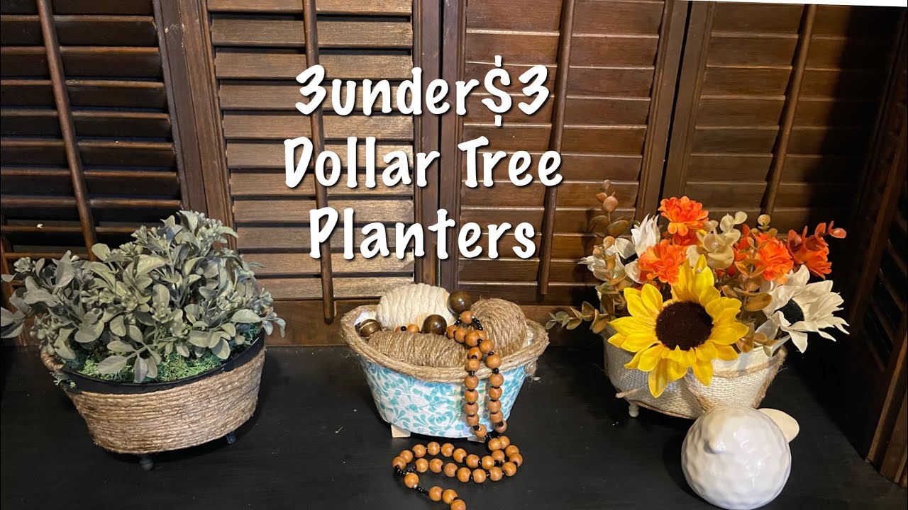 3under$3 Dollar Tree Planters/Collaboration #dollartree #beautiful # ...