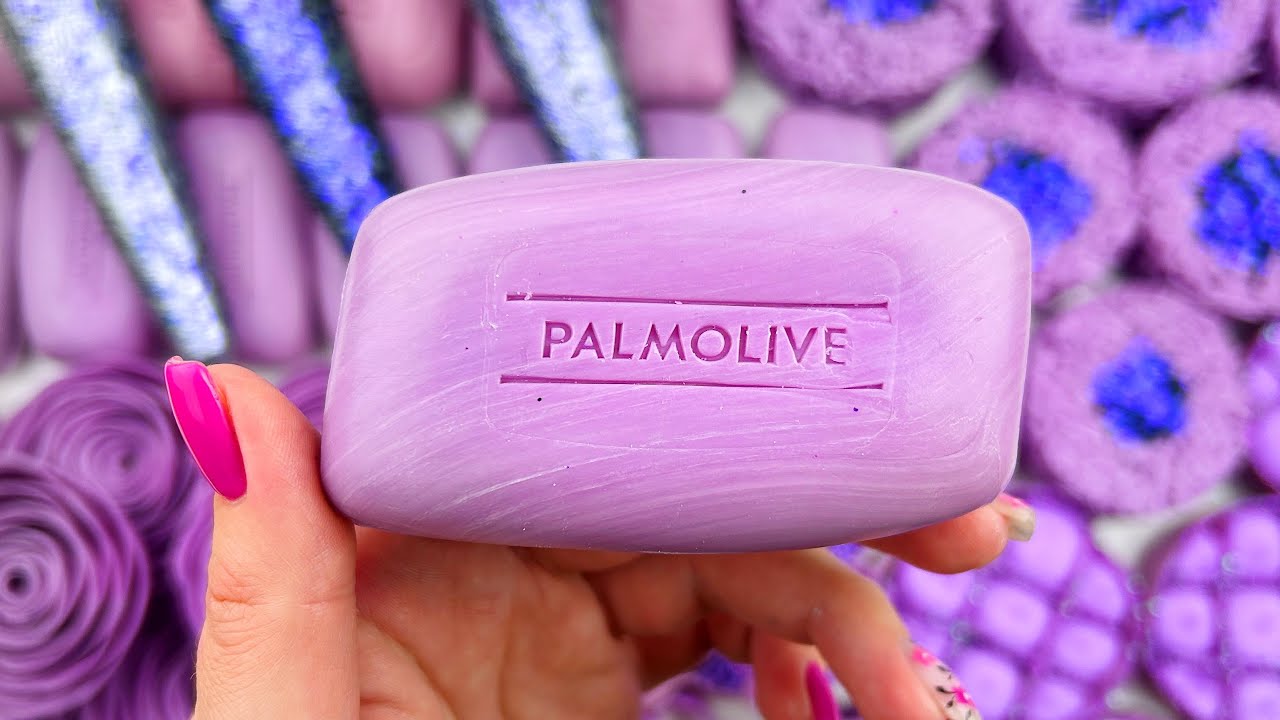 Crushing soap stripes★Clay cracking★ASMR SOAP★SOAP boxes with foam and ...