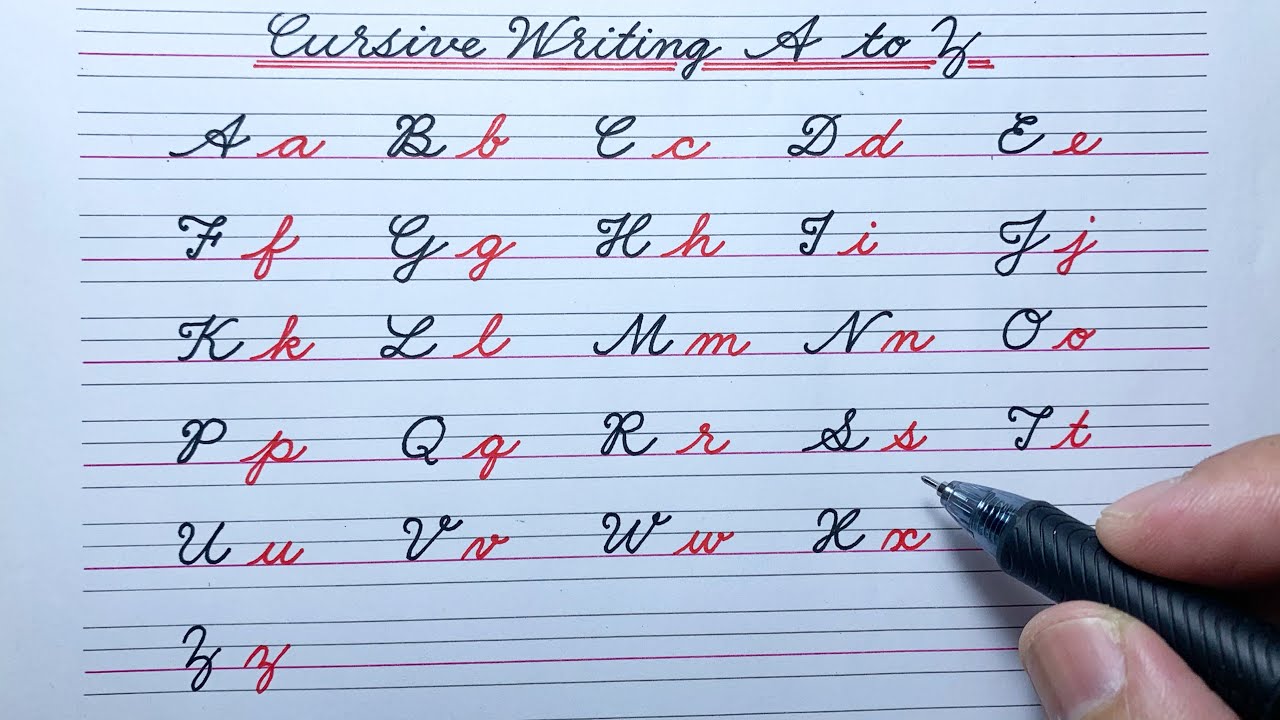 Cursive writing a to z | Cursive letters abcd | Cursive handwriting ...