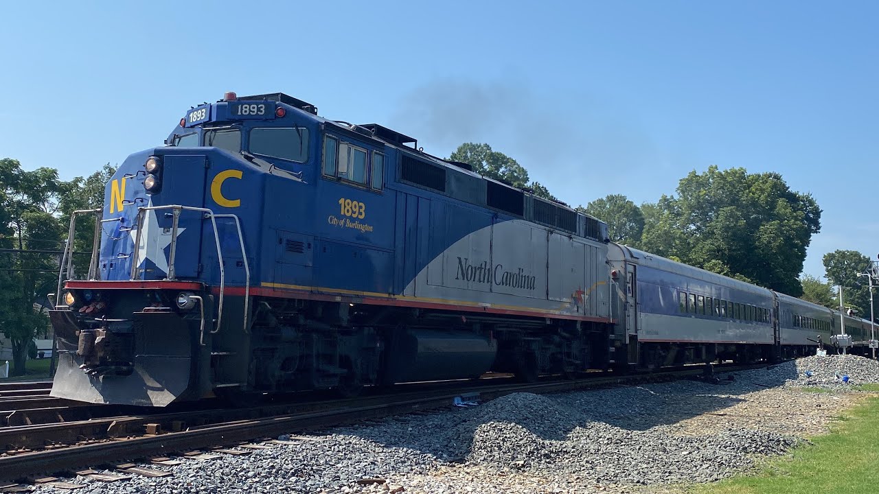 Amtrak F59PH 1893 leads piedmont 72. 7-26-2023 - YouTube