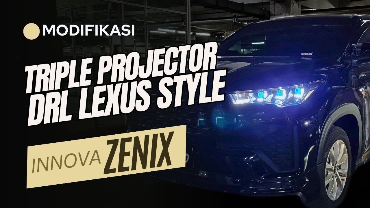ZENIX UPGRADE DRL LEXUS STYLE plus TRIPLE PROJECTOR - YouTube
