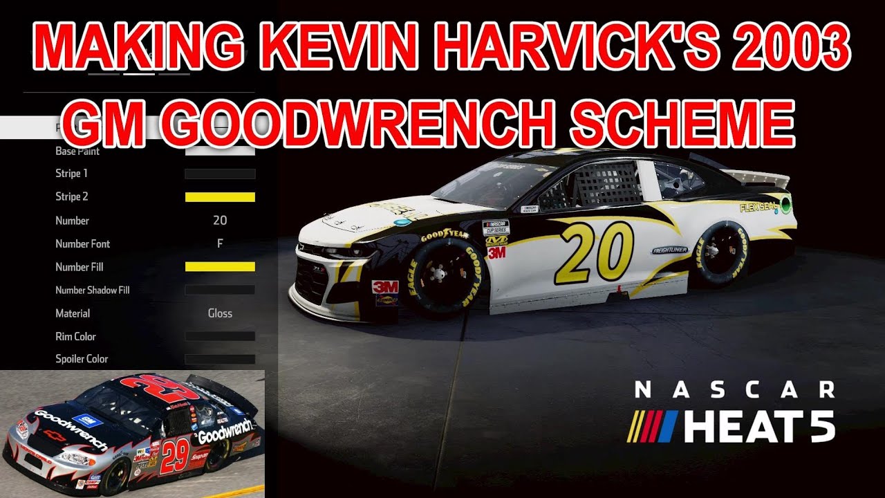 MAKING KEVIN HARVICK'S 2003 GM GOODWRENCH SCHEME in NASCAR HEAT 5 - YouTube