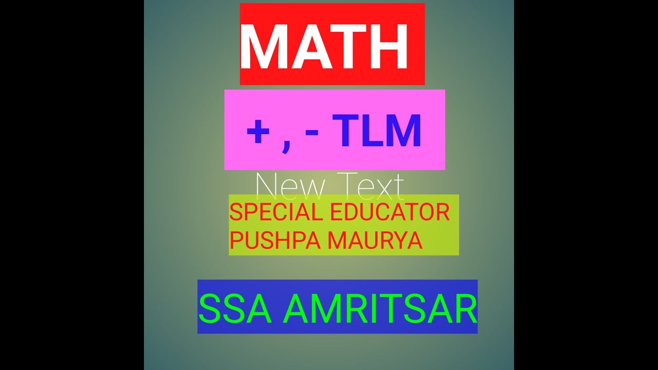 TLM MATH ADDITION SUBTRACTION FOR SPECIAL NEEDS CHILDREN - YouTube