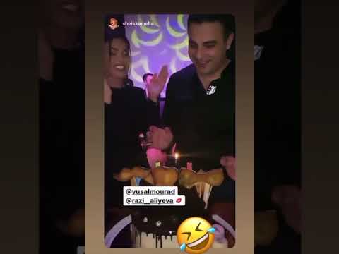 Azerbaycanli aparici banunun atasi ile dodaq dodaga