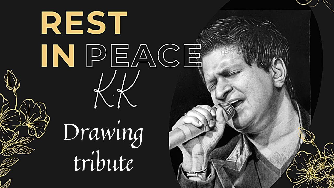 KK - a tribute to the legend of music | How to draw KK | kk drawing ...