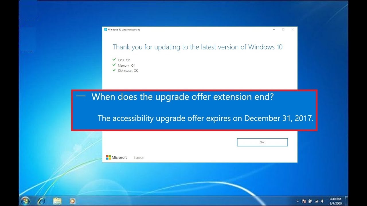 Last Chance to Upgrade Windows 10 in Windows 7/8 PC (Free-No Data Loss ...