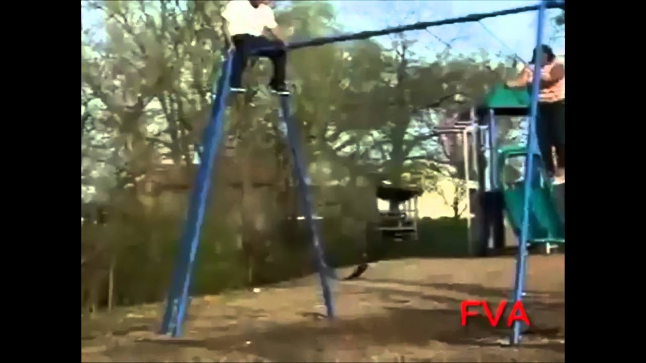Black Lady Falls off Swing with a Twist - YouTube