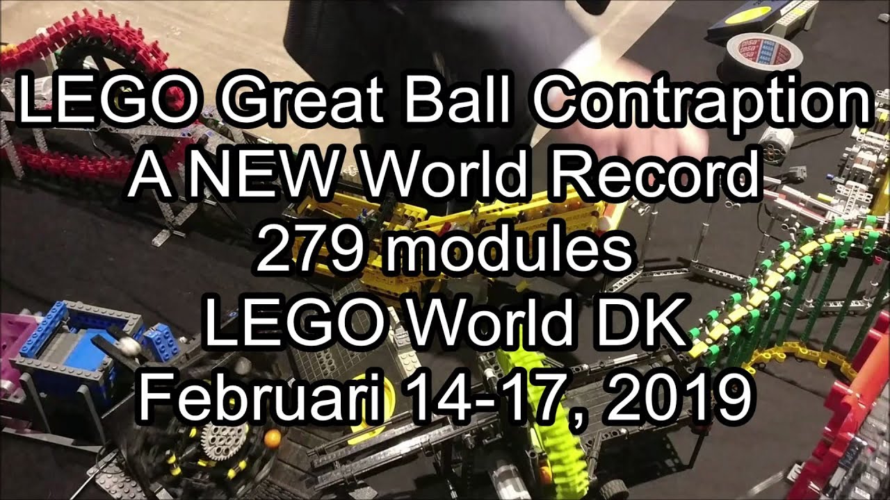 NEW WORLD RECORD LEGO World 2019 Denmark Great Ball Contraption GBC ...