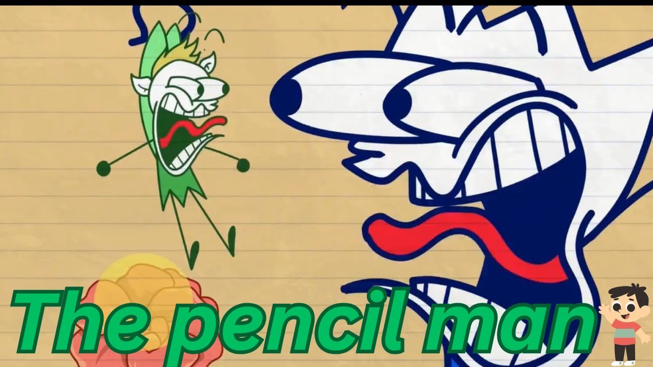 The pencil man. red animation - YouTube
