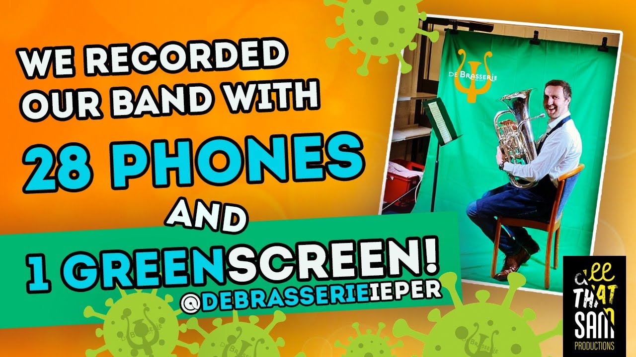 We recorded our brass band with 28 phones and 1 greenscreen! Without ...