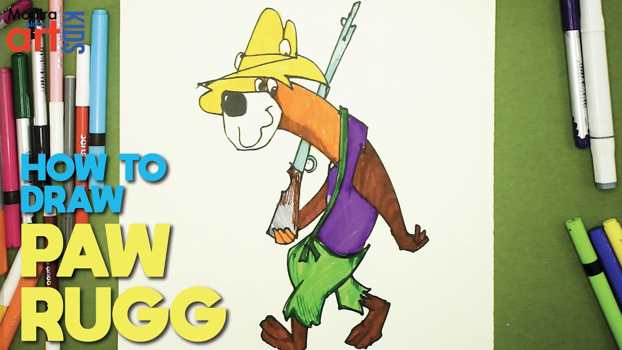 How to draw Paw Rugg from The Hillbilly Bears - YouTube