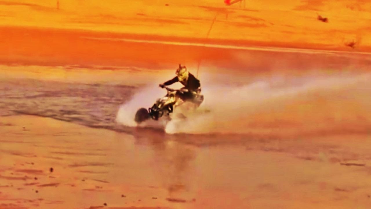 Hydroplaning QUAD! - YouTube