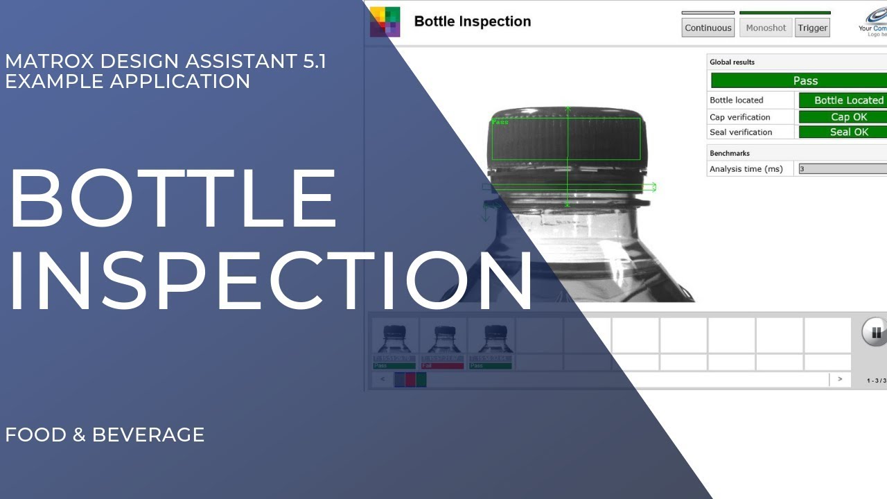 Machine Vision Example Application: bottles caps and seals inspection ...
