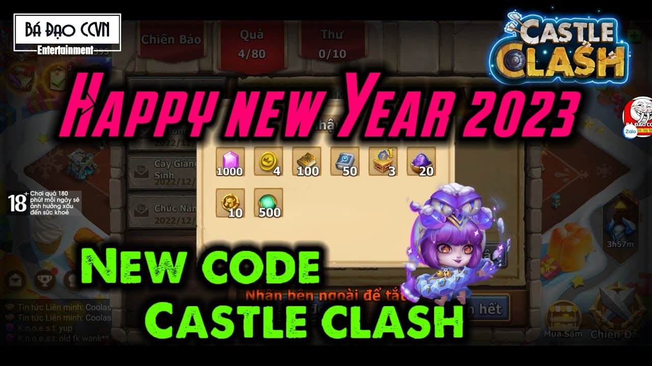 Castle Clash NEW CODE All Servers 🥰 Happy New Year 2023 Cập Nhật Code ...