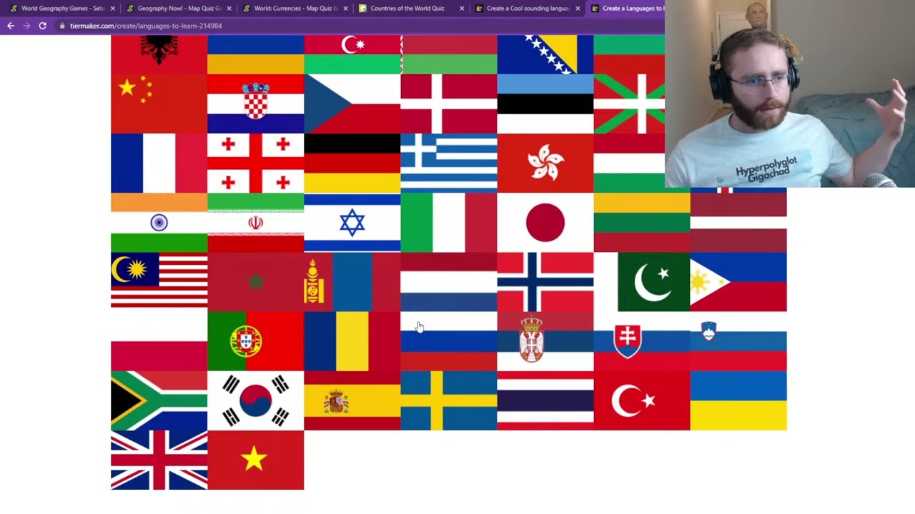 Language Tier Lists and Geography Games - YouTube