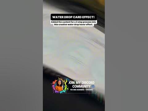 Water drop content card hover effect using Elementor - YouTube