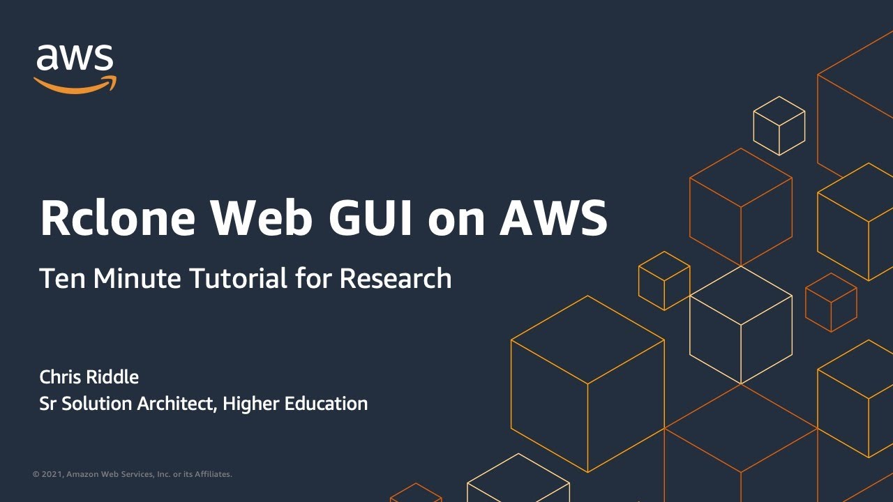 Ten Minute Tutorial for Research: Rclone Web GUI on AWS | AWS Public ...