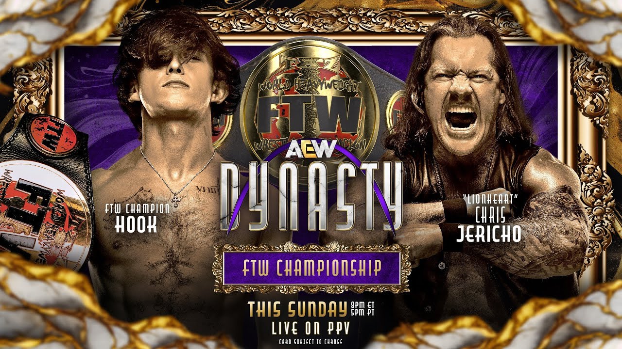 FTW Title | Hook vs Chris Jericho | AEW Dynasty 2024 Gameplay - YouTube
