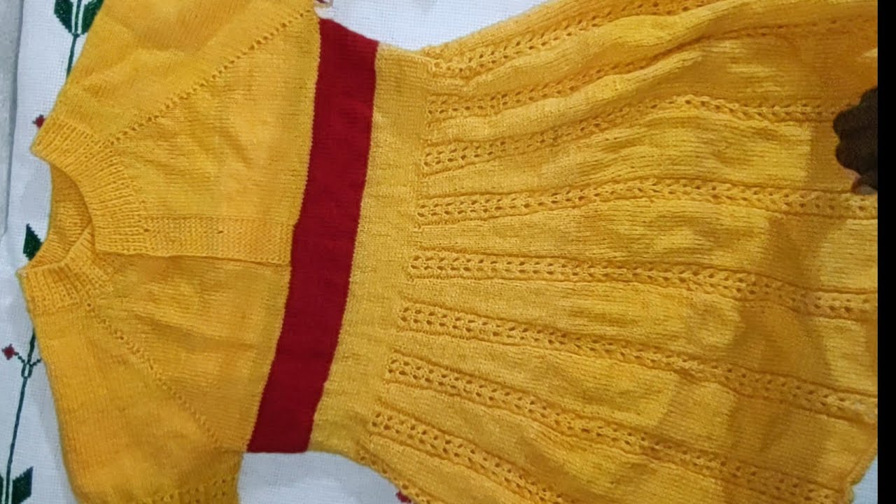 Beautiful baby woolen frock design 👗🪡🧶🧵 Easy woolen frock design ♥️ ...