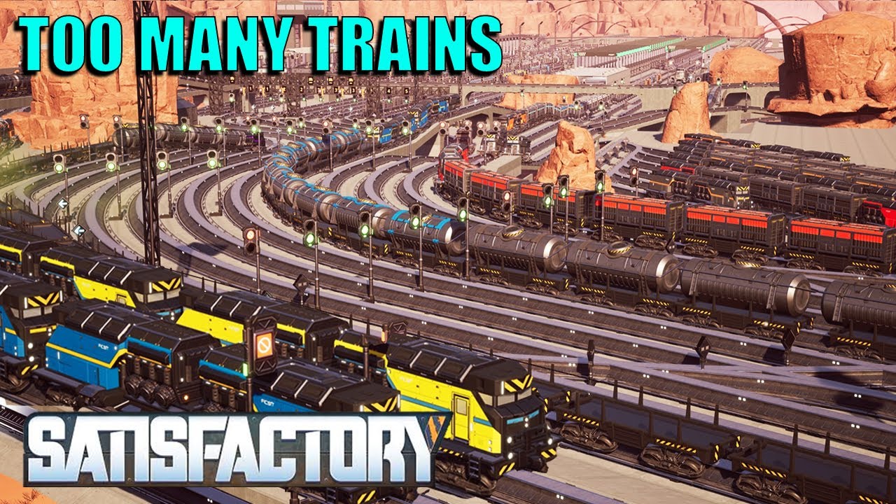 I Doubled My Railyard Size – Massive Train Network Tour | Satisfactory ...