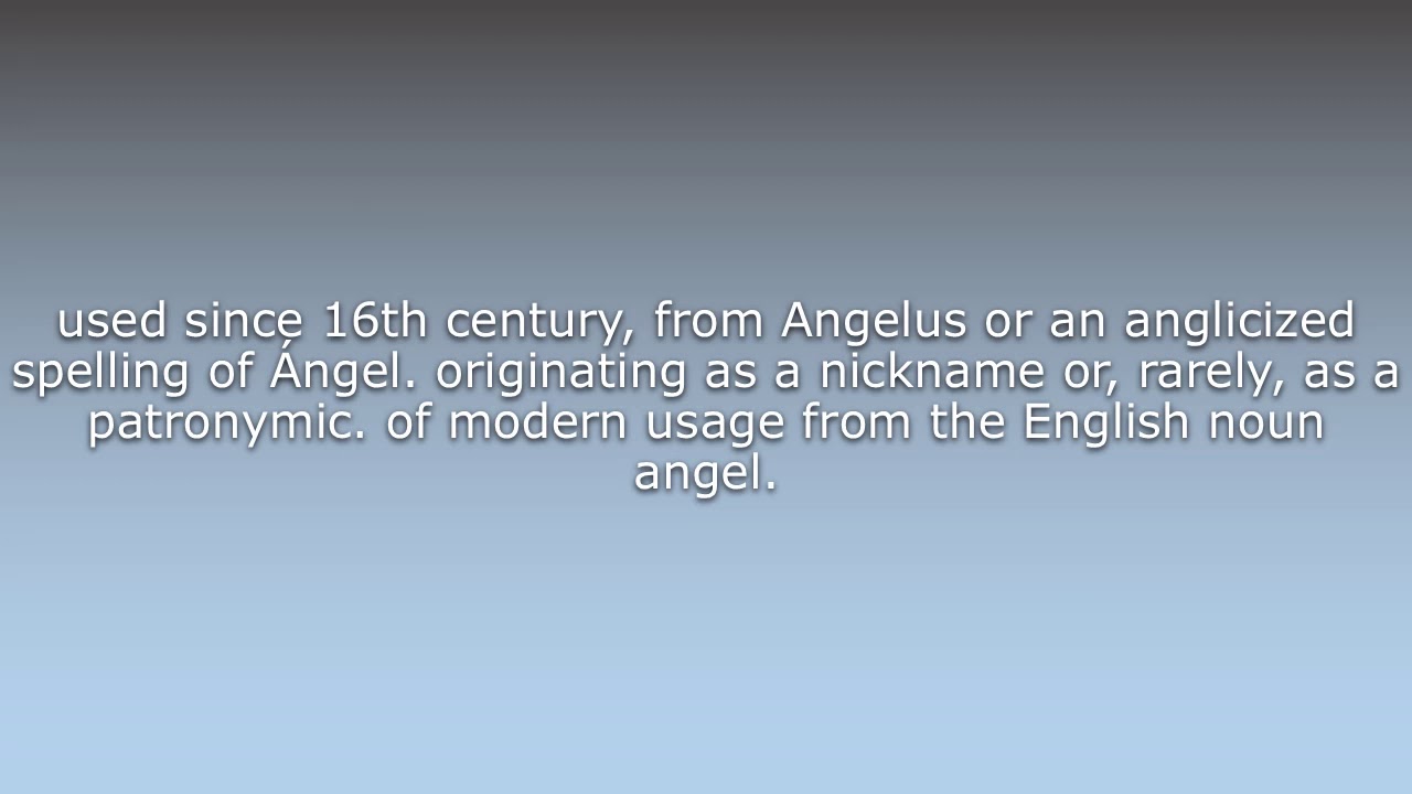 What Does Angel Mean YouTube what-does-angel-mean-youtube