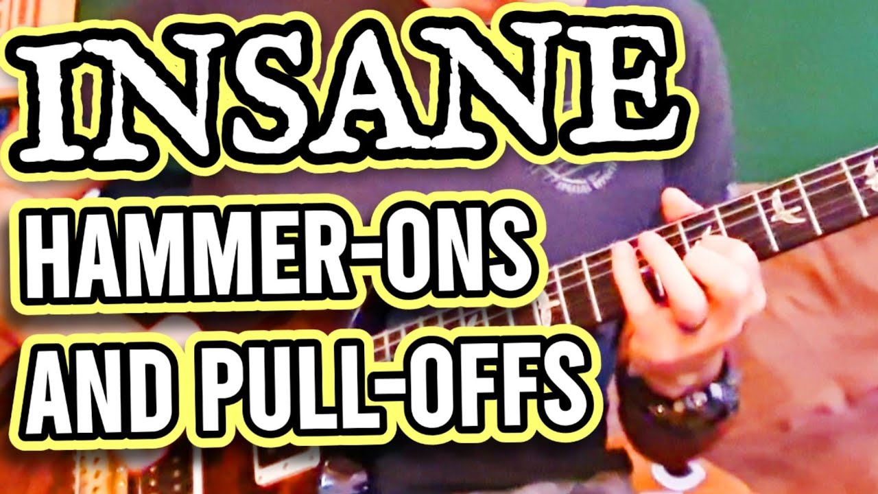 INSANE Hammer ons and pull offs! FREE TABS! Two Fingers! Two strings! # ...