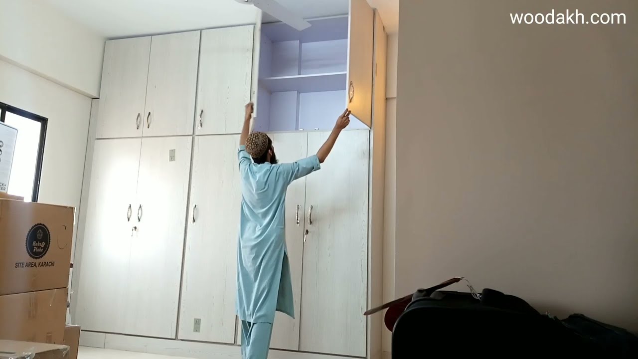 6 Pieces 9x9 Feet Wall Wardrobe | Easy To Shifting | Oak Cupboard ...