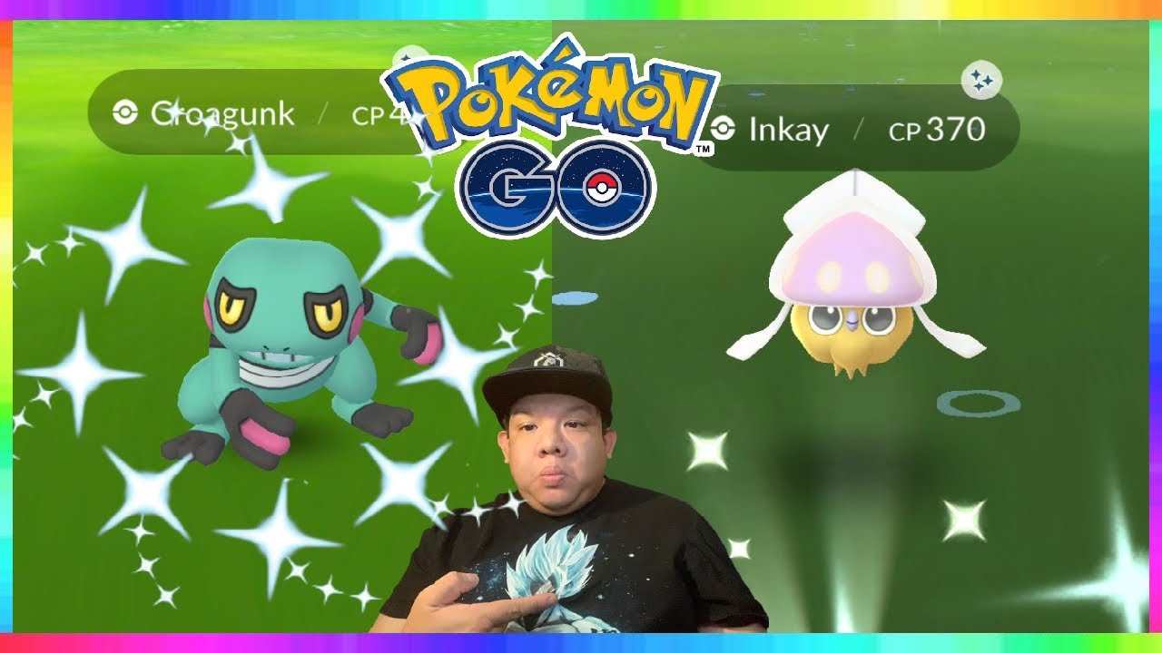 SHINY CROAGUNK CAUGHT IN POKEMON GO SPOTLIGHT HOUR! 2X Shiny Inkay ...