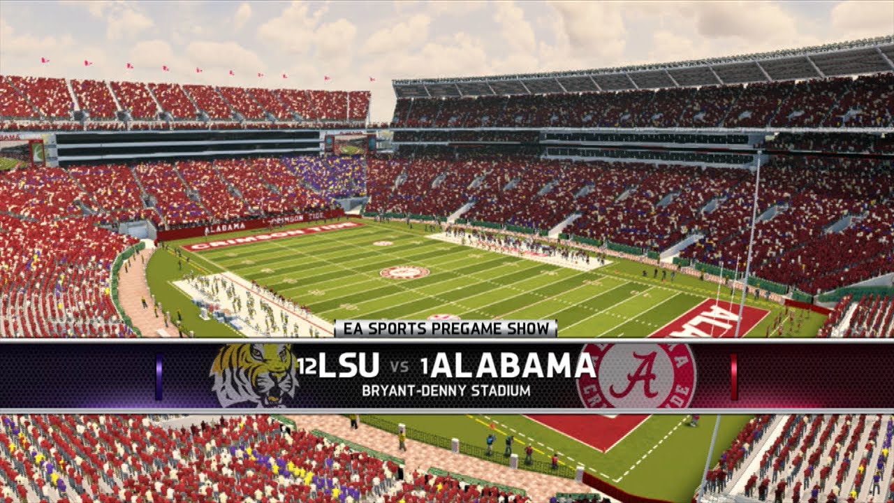 EA Sports NCAA Football 14 | Exhibition Game - LSU vs Alabama - YouTube