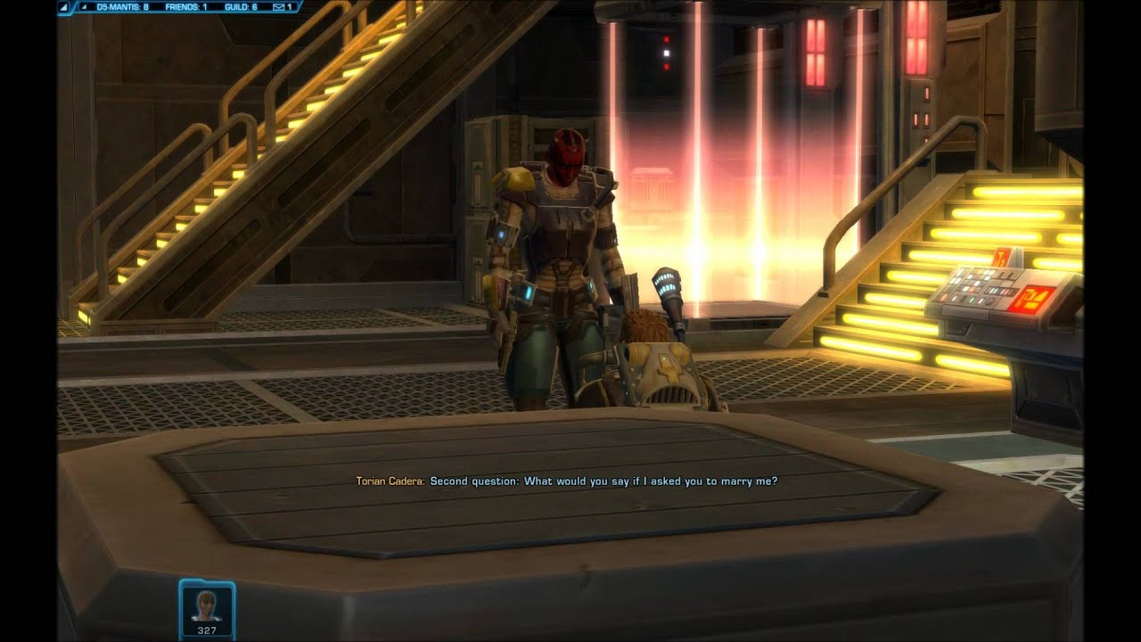 SWTOR: Bounty Hunter - Torian asks about future children - YouTube