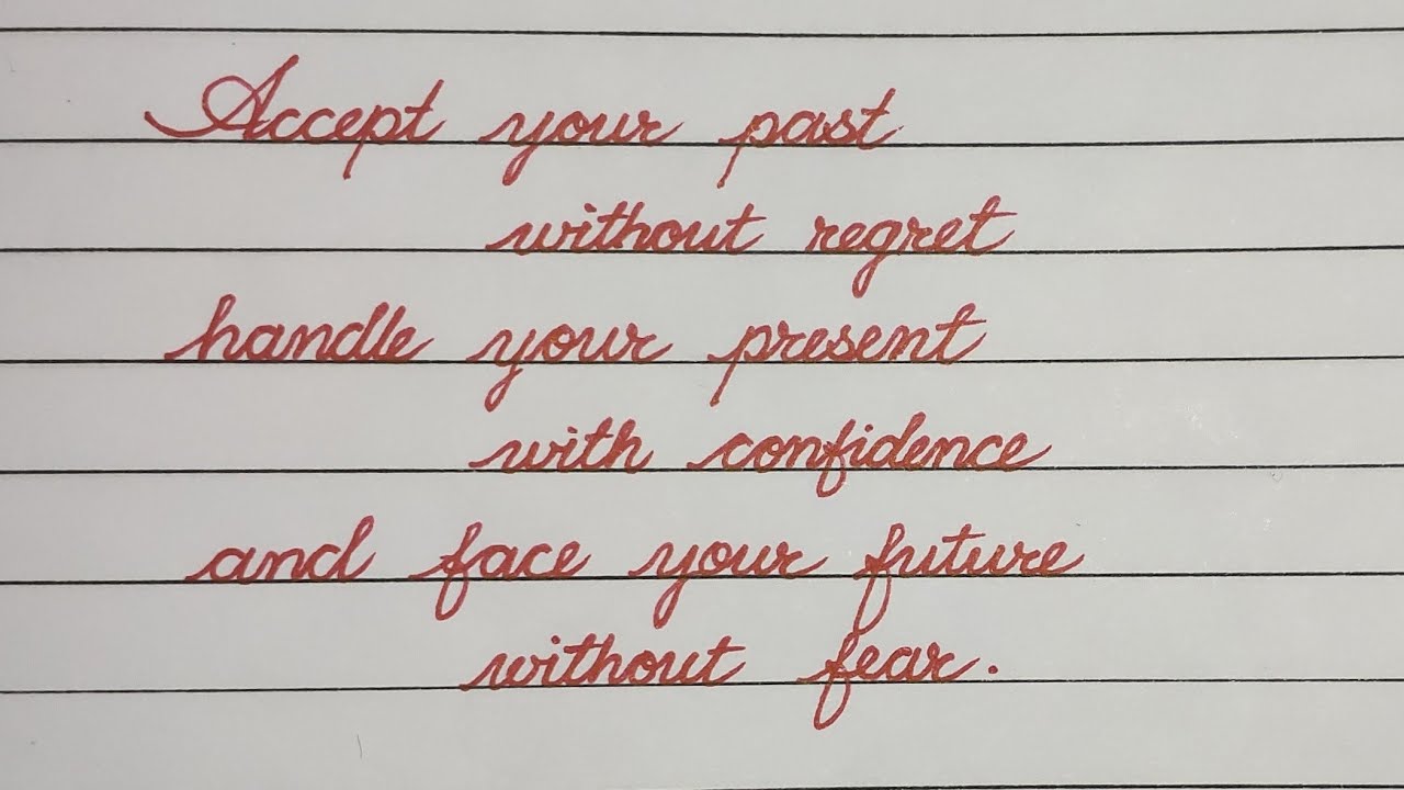 Cursive writing practice || Good Handwriting Tutorial || Quotation ...