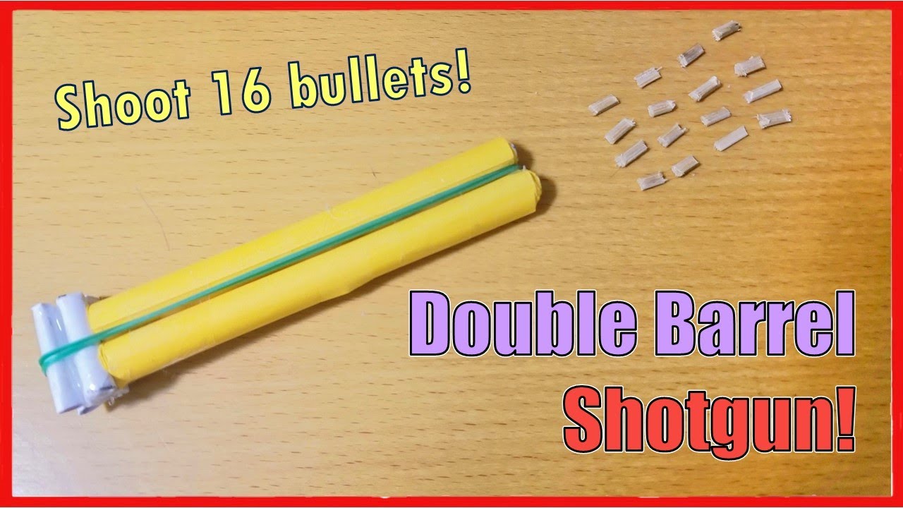 How to Make a Double Barrel Shotgun with Paper - YouTube