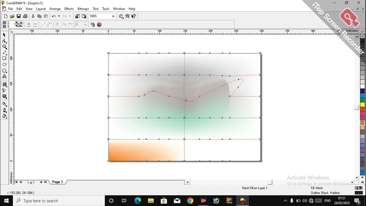 How to use interactive mesh fill tool in coreldraw | - YouTube