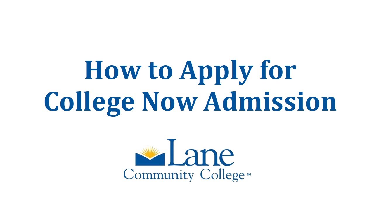 OLD VERSION How to Apply for College Now Admission at LCC (get an L ...