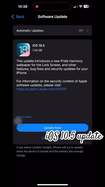 Apple iphone update 18.5 version. How to update iPhone 2025.Update ...