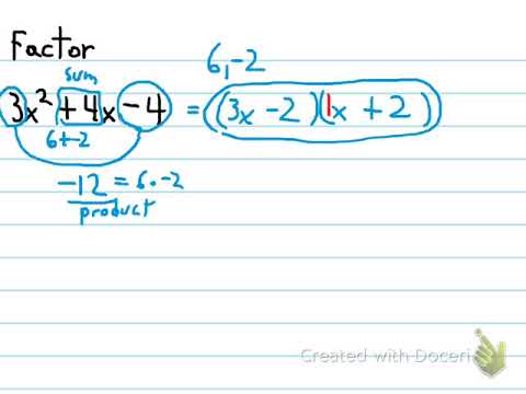 Factoring Quadratics with no GCF - YouTube