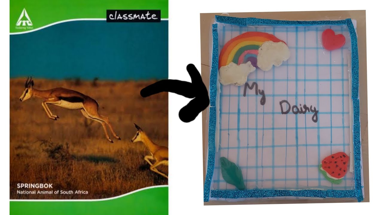 How to make a cute dairy /diy dairy/homemade dairy/ - YouTube