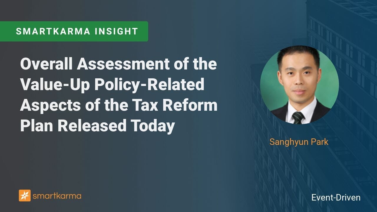 Overall Assessment of the Value-Up Policy-Related Aspects of the Tax ...