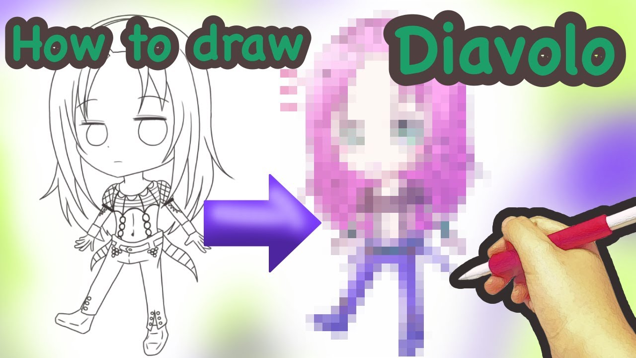 Speed drawing - How to draw Diavolo (jojos bizarre adventure)|| 【ジョジョ ...